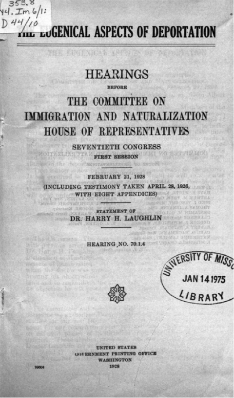 Eugenics in State and National Policies